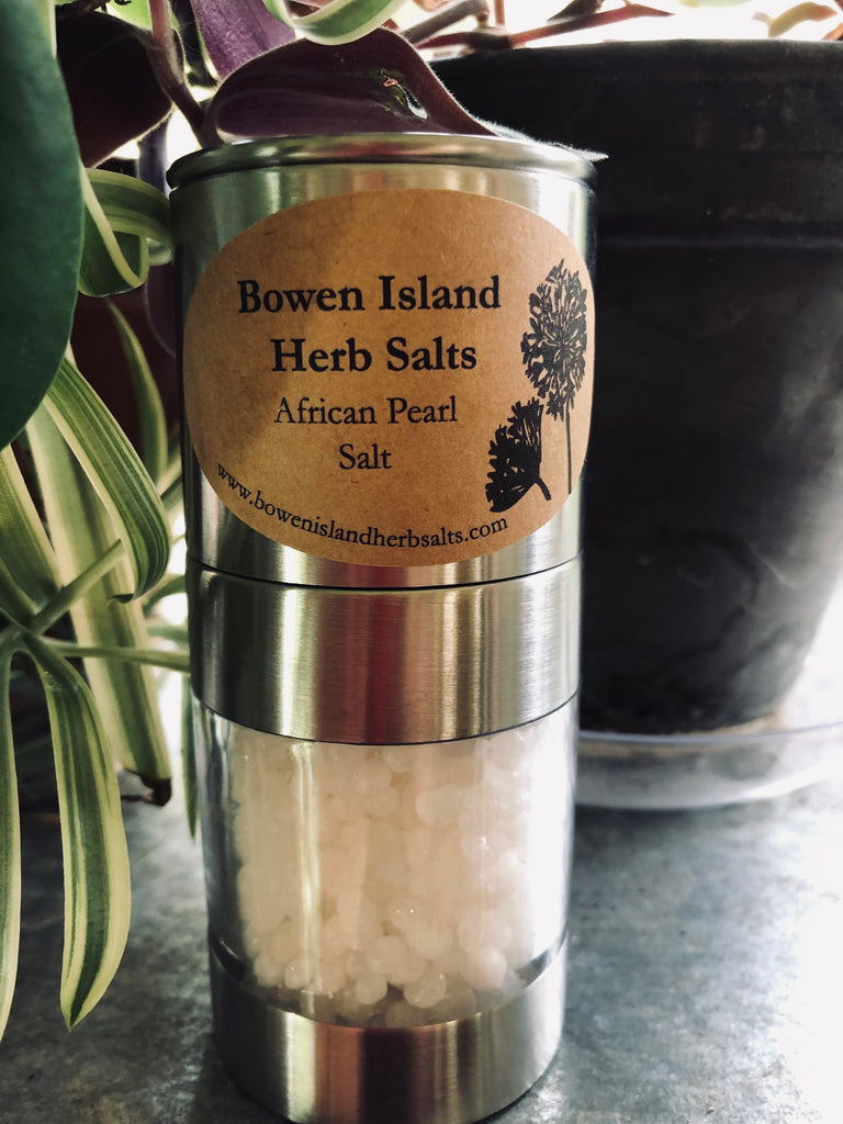African Pearl - Stainless Steel Mill – Bowen Island Herb Salts